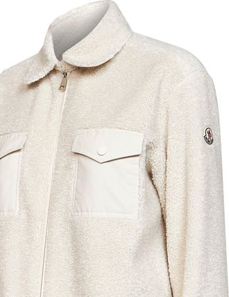Moncler Wool Boucl&eacute; Overshirt - Beige