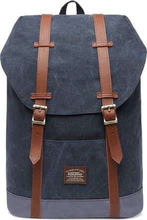 KAUKKO Rucksack Damen Herren Vintage Reiserucksack f&uuml;r 14 Notebook L&auml;ssiger Daypacks Schultaschen