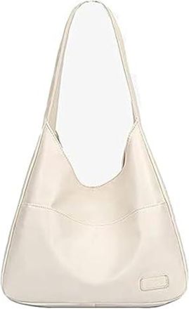 Generic Sac Ooomay, grand sac fourre-tout pour femme, sac à bandoulière en cuir vegan souple (White)