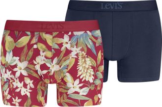 Levi's Boxer LEVIS, Herren, Gr. XL, bunt (rot, navy), Obermaterial: 95% Baumwolle, 5% Elasthan, Unterhosen