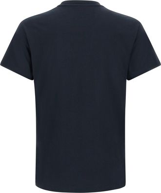 Fendi Embroidered Logo Cotton T-Shirt - Blue