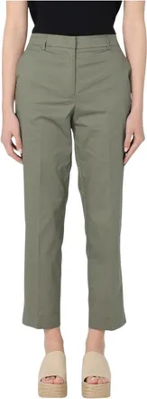 Kaos Kaos, Femme, Pantalons, Vert, Taille: 40 FR Pantalon Taille Haute en Popeline