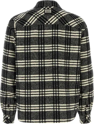 Dolce & Gabbana Plaid Wool Shirt - Gray