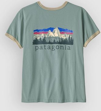 Patagonia Fitz Roy Foothills Ringer T-Shirt cover green