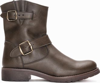 Nae Damen vegan Biker Boots Odet Grün