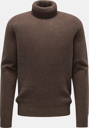 04651/ Herren - Rollkragenpullover Blended Ricecorn Turtle graubraun