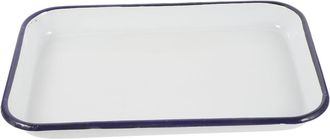 Supvox Rechteckige Emaillierte Bratform 34x44x3,2cm Widerstandsfähiges Emaille Kochgeschirr Für Backen Grillen Und Servieren Spülmaschinenfest Vielseitiges K