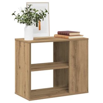 Generic Beistellschrank, Sideboard, Kommode, Beistellregal, Schrank, Mehrzweckschrank, Standregal, 60x30x50cm, Holzwerkstoff(Wei&szlig;) (Handwerkliche Eiche)
