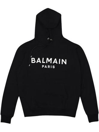 Balmain hoodie imprimé - Noir