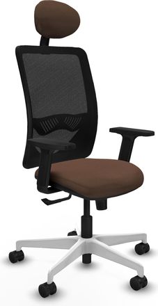 Piqueras y Crespo Neigbarer Schreibtischstuhl Zulema mit 2D-Armlehnen, h&ouml;henverstellbarer Lendenwirbelst&uuml;tze und festem Kopfteil, ausgestattet mit 3 Positionen und Schn