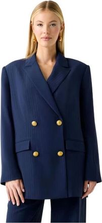 Guess Femme, Vestes, Bleu, Taille: 42 FR Marciano Pinstriped Blazer