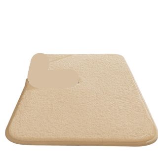 Generic Einfarbig verdickte Badezimmer rutschfeste Fu&szlig;matte Duschraumt&uuml;r saugf&auml;hig schmutzabweisend Toilette pelzig(Apricot,60X90cm)