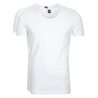 Suitable Otaru T-Shirt Wide Round Neck Blanc 2-Pack - Taille XL - - Hommes - V&ecirc;tements - 145-2 O 95/5 Otaru