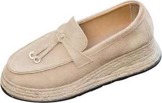 Generic Chaussures compens&eacute;es d&eacute;contract&eacute;es &agrave; bout rond pour femme - Couleur unie - Semelle &eacute;paisse - Respirantes - Classiques et confortables - Pour le trava