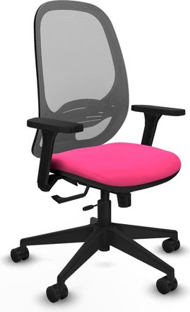 Piqueras y Crespo Schreibtischstuhl Rosa Cilanco mit 3D-Armen, h&ouml;henverstellbare Lendenwirbelst&uuml;tze, ausgestattet mit Syncro/Translack und Schneidschaum, mit Rollen 65 