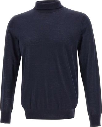 KANGRA Homme, Pulls, Bleu, Taille: 2XL Pull col roul&eacute; en laine m&eacute;rinos bleu