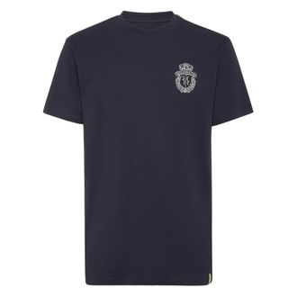 Billionaire Boys Club Homme, Tops, Bleu, Taille: 4XL T-Shirt Ras du Cou Brod&eacute; Crest