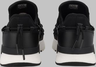 Versace Jeans Couture Logo-Detail Polyester Sneakers - Black