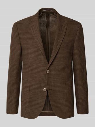 Bugatti Slim Fit 2-Knopf-Sakko aus Leinen-Baumwoll-Mix