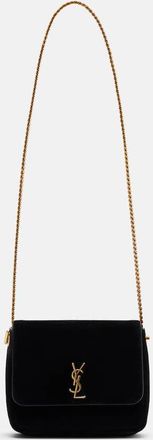 Saint Laurent Schultertasche Kate aus Veloursleder