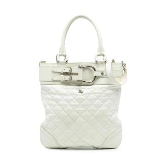 Burberry Pre-owned Vintage Quilted Leather Satchel Bag - Femme - Pre-owned - Blanc - Taille: ONE Size