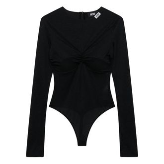 GCDS Net Long Sleeves Body - - Tops - Damen - Schwarzk - M
