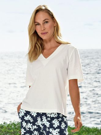 Peter Hahn Shirt Karen Green Cotton weiss