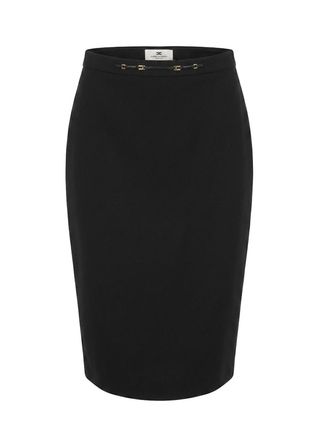 Elisabetta Franchi Jupe Midi - Noir
