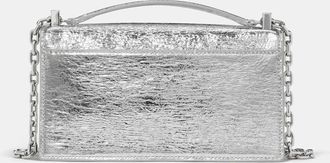 Kate Spade New York Kate Spade Deco Crinkle Metallic Mini Crossbody Bag f&uuml;r Frauen in Silber | Leder