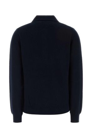 Blaze Womens Midnight Blue Wool Blend Highland Polo Shirt Marino Exterior: Cashmere T-shirts And Polos