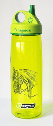 Nalgene Everyday Grip-n-Gulp - 0,7 L, gr&uuml;n, Deckel gr&uuml;n, Motiv Pferd