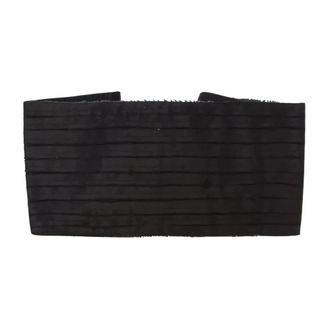 Dolce & Gabbana Schwarzer Seiden Plissierter G&uuml;rtel - - Accessories - Damen - Schwarzk - S