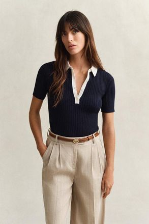GANT Strickpullover RIB KNIT SS RUGGER