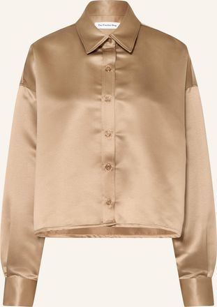 Frankie Shop Hemdbluse Arlen Aus Satin beige