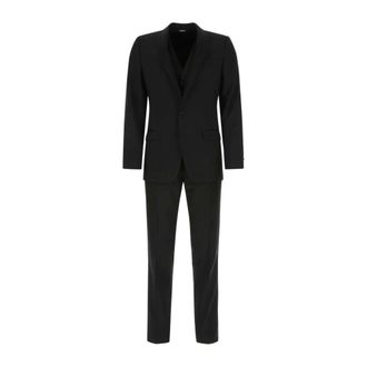 Dolce & Gabbana Einfarbiges Anzugset - - Suits - Herren - Schwarzk - M