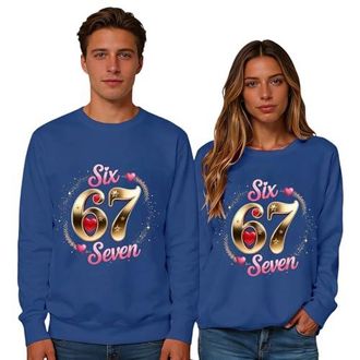 Generic 2026 Saint Valentin Unisexe Imprim&eacute; Col Ras du Cou Sweatshirt Doux D&eacute;contract&eacute; Pull Manches Longues Pour Et, bleu, XXL