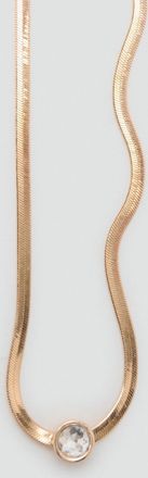 Mango Ceinture cha&icirc;ne avec perles or - Femme - M - MANGO