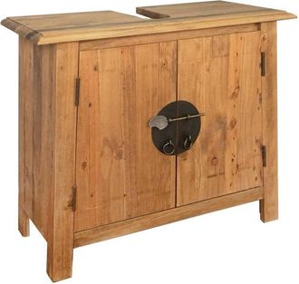 Les Tendances Meuble-lavabo de salle de bains pin massif recyclé 70x32x63