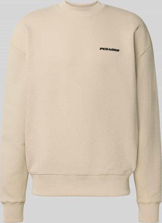 Pegador Oversized Sweatshirt mit Logo-Stitching und Rundhalsausschnitt