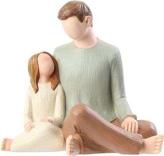 Carracci Figurines de p&egrave;re et fille, statues de papa et fille, figurines sculpt&eacute;es peintes &agrave; la main, cadeaux pour la f&ecirc;te des p&egrave;res, un anniversaire de mariag