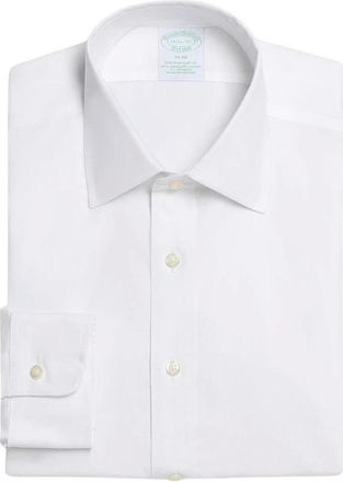 Brooks Brothers Homme, Chemises, Blanc, Taille: XS Chemise Oxford Slim Fit Infroissable &agrave; Col Ainsley