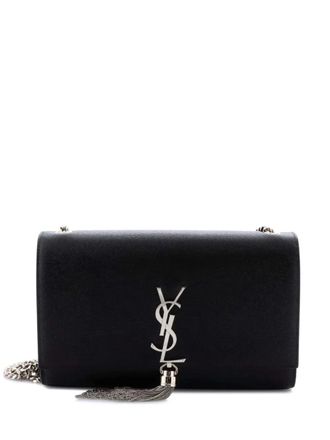 Saint Laurent Classic Monogram Tassel Grainy Leather Small crossbody bag - Noir