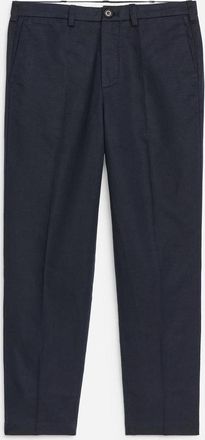 Arket Baumwollleinen-Hose REGULAR CROPPED -Blau