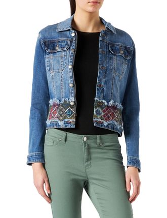 Desigual Womens CHAQ_BAKERSFI Jeansjacke, Blue, S