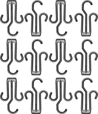 Angoily 12 St&uuml;ck Schuhaufh&auml;ngehaken aus Kunststoff Doppelhaken Schuhregal zum Trocknen und Verstauen Universelle Schuhaufbewahrung f&uuml;r und Damenschuhe