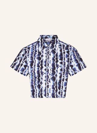 Mrs & Hugs Mrs & Hugs Cropped-Hemdbluse blau