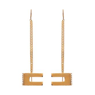 Elisabetta Franchi Boucles doreilles cha&icirc;ne Passafilo - Femme - Accessoires - Jaune - Taille: ONE Size