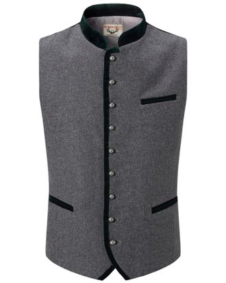 Stockerpoint Herren Alonso Trachtenweste, Grau Forest, 50 EU
