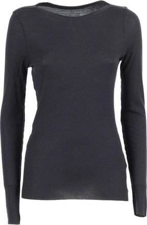 Majestic Filatures Homme, Pulls, Noir, Taille: S T-shirt &agrave; manches longues et col bateau