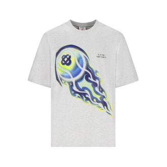 Casablanca Flaming Tennis Ball Oversized T-Shirt - - Tops - Herren - Grau - L